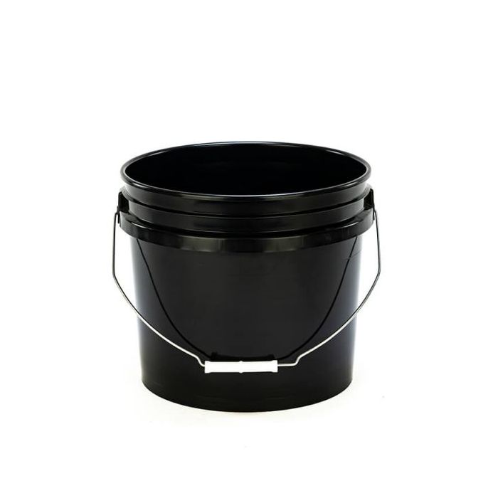 3.5 Gallon Poly Pail, Open Head, UN Rated, Black Color