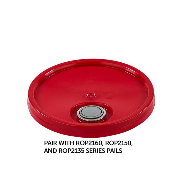 ROP2100CVRF-TT-R RightPail ™ 5 Gallon Tear Tab Plastic Pail Lid ...