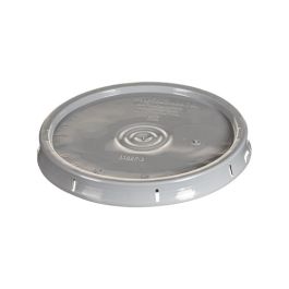 3.5, 5, and 6.5 Gallon Tear Tab Poly Pail Lid, UN Rated, Gray in Color