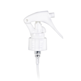 24-410 White PP Fine Mist Trigger Sprayer - 6-3/4" Dip Tube